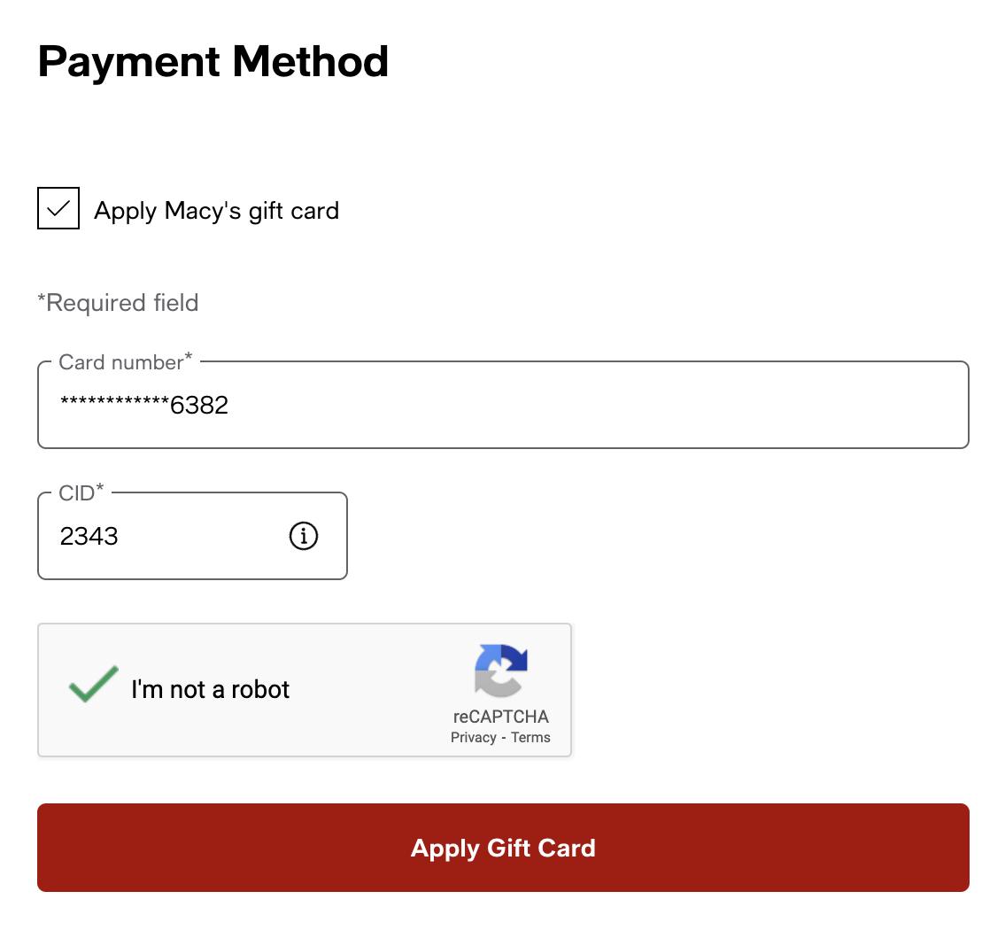 Macy's Gift Card Redemption Error Messages & The Solutions - Cardtonic